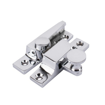 Sash Heritage Flat Round Knob Straight Arm Fastener (Narrow) - Polished ...