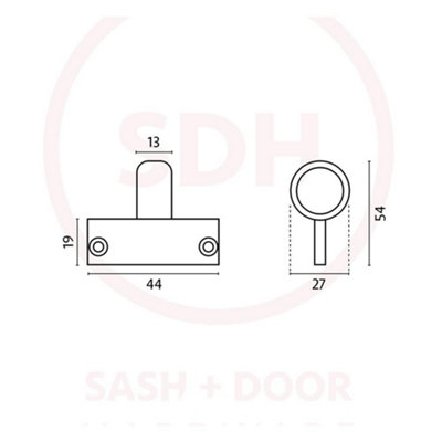 Sash Heritage Ring Sash Ornamental Plain - Polished Brass