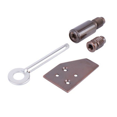 SASH HERITAGE SASH STOP WITH KEY & 2 INSERTS - 28MM - BRONZE