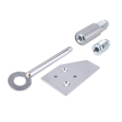 SASH HERITAGE SASH STOP WITH KEY & 2 INSERTS - 28MM - SATIN CHROME