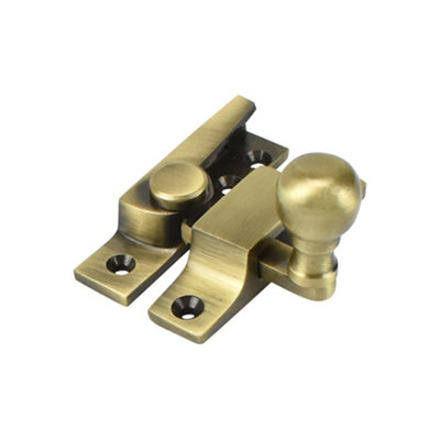 Sash Heritage Straight Arm Fastener Brass Ball Knob (Narrow) - Antique ...