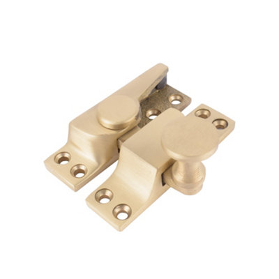 Sash Heritage Straight Arm Fastener Plain Round Knob (Standard) - Satin ...