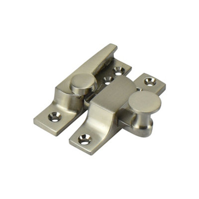 Sash Heritage Straight Arm Fastener Plain Round Knob (Standard) - Satin ...