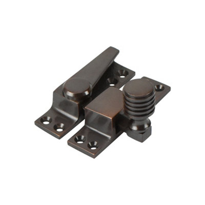 SASH HERITAGE STRAIGHT ARM FASTENER WITH BEEHIVE KNOB - BRONZE