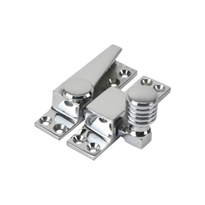 Sash Heritage Straight Arm Fastener with Beehive Knob - Polished Chrome