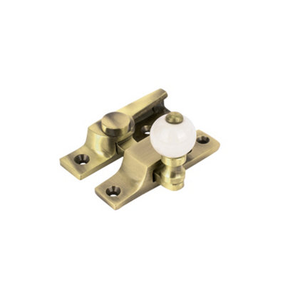 Sash Heritage Straight Arm Fastener with White Ceramic Knob (Narrow ...
