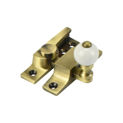Sash Heritage Straight Arm Fastener with White Ceramic Knob (Standard ...