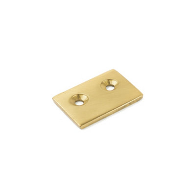 Sash Heritage Striker plate 25mm x 20mm - Polished Brass | DIY at B&Q
