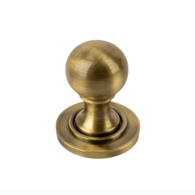 Sash Heritage Window Ball Shutter Knob - Antique Brass at B&Q