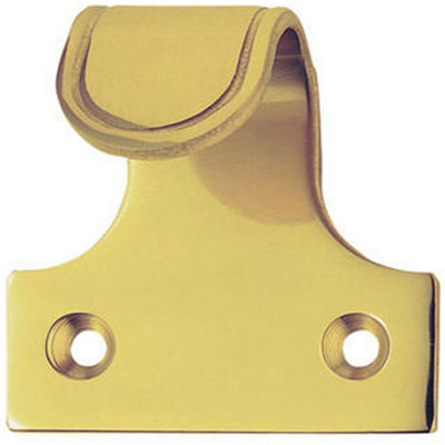 Sash Window Lift Handle 53 x 52mm 33mm Fixing Centres Polished Brass ...