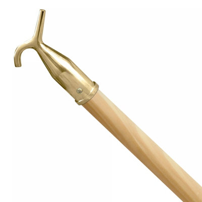 Sash Window Pole Hook Brass Plated Blind Pole Hook Fan Sky Light Loft ...