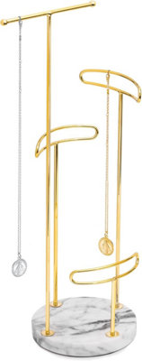 Sasha Morel Gold 4 Tier Jewellery Stand - Hanging Tree Jewellery ...