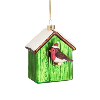 Sass & Belle Birdhouse With Robin Shaped Bauble | DIY at B&Q