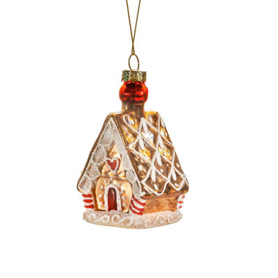 Sass & Belle Traditional Gingerbread House Shaped Bauble | DIY at B&Q