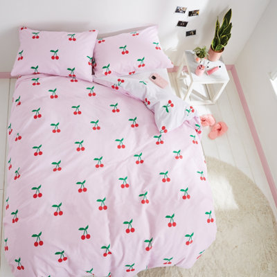 Sassy B Bedding Cherry Dreaming Duvet Cover Set with Pillowcases Pink ...