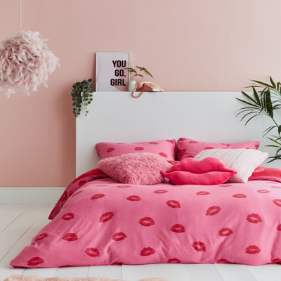 Sassy B Bedding Pouting Lips Jersey Duvet Cover Set with Pillowcases ...