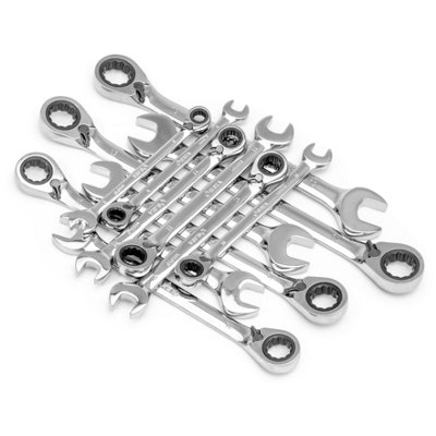 Sata 12Pc Reversible Metric Ratchet Spanner Set Chrome Vanadium