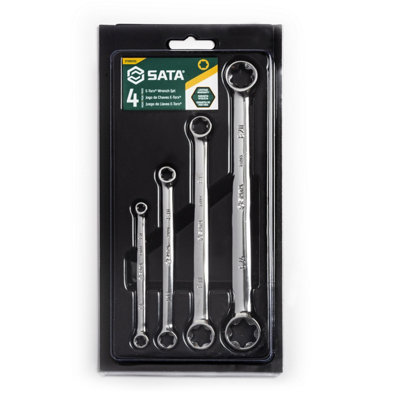 Sata 4Pc E-Torx Box Wrench Set In Molded Storage Tray Chrome Vanadium ...