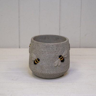 Satchville Cement Bee Design Planter