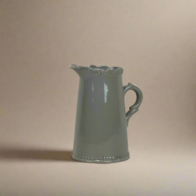 Satchville Grey Jug With Decorative Rim