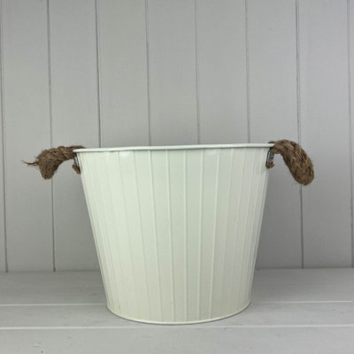 Satchville Round Tapered Zinc Planter