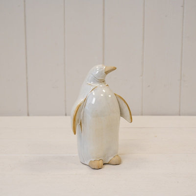 Satchville Stone Glazed Ceramic Penguin Ornament