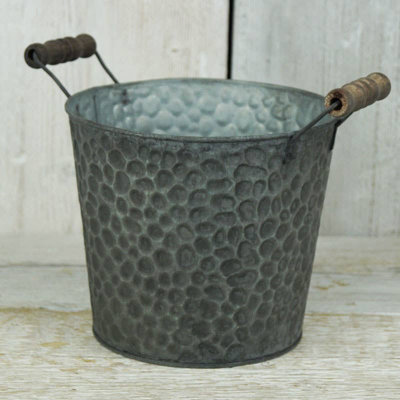 SATCHVILLE ZINC POT WITH HAMMERED FINISH
