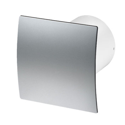 Satin Bathroom Extractor Fan 100mm with Timer and Humidity Sensor at B&Q
