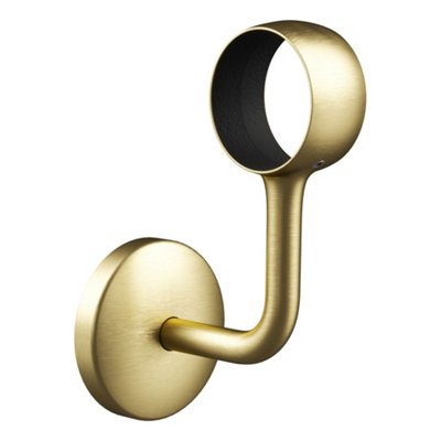 Satin Brass Bannister Staircase Handrail Wall Bracket (Diam) 40mm