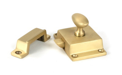 Satin Brass Cabinet Latch & Keep