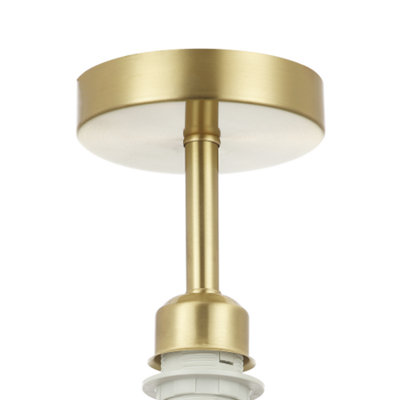 Satin Brass Gold Plated Ceiling Light Fitting for Industrial Style ...