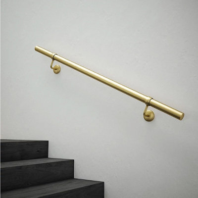 Satin Brass Stair Hand Rail Kit 1.2M