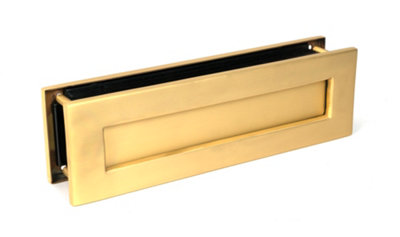 Satin Brass Traditional Letterbox | DIY at B&Q