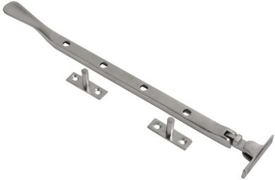 Satin Chrome Plated Victorian Casement Stay 10 Inches