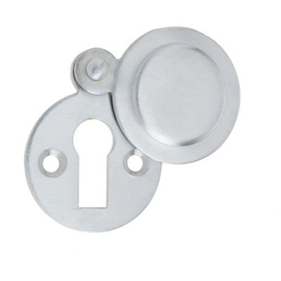 Satin Chrome Round Covered Escutcheon 32mm for Elegant Interiors - Key ...