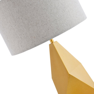 Satin Gold Metal 3D Geometric Table Lamp Base Modern Designer Style ...