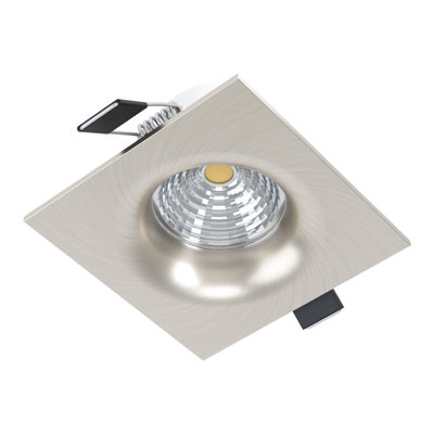 Satin Nickel Flush Square Downlight LED Spotlight 6W for Walls and Ceilings
