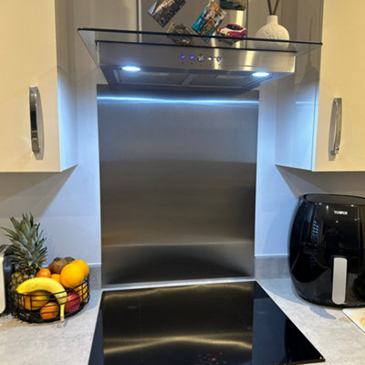 Satin Stainless Steel Backsplash/Splashback - 1.0mm Thick Easy to ...