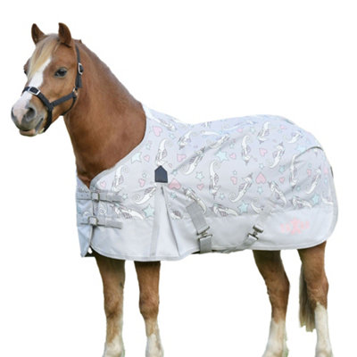 Saxon Standard Neck Lite Sea Unicorn Horse Turnout Rug Grey (5 3 ...