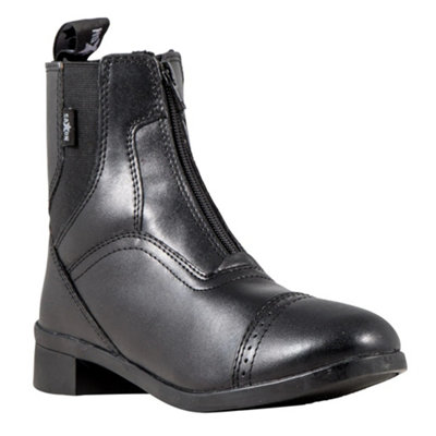Saxon Unisex Syntovia Zip Paddock Boots Black (9 UK)