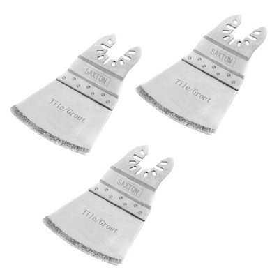 Saxton QF65DB03 Oscillating Multitool Diamond End Cut Blade Pack of 3 ...