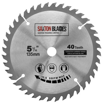 Saxton TCT13540T TCT Circular Blade 135mm x 40T