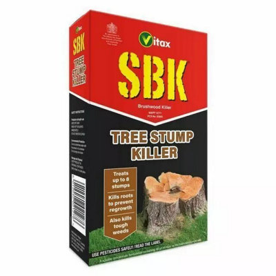 SBK Tree Stump Killer, Treats Up to 8 Stumps, Kills Roots, Easy To Use ...