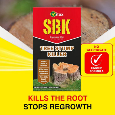 SBK Tree Stump Killer, Treats Up to 8 Stumps, Kills Roots, Easy To Use ...