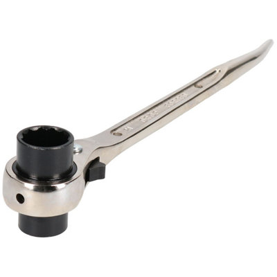 Scaffold Spanner Ratcheting Podger 2 Way Bi-Hex Ratchet 19mm And 21mm ...