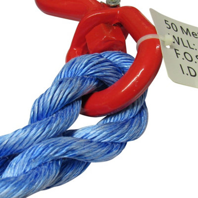 Scaffolding Gin Wheel Rope with Swivel Hook 15 Metre (18MM ...
