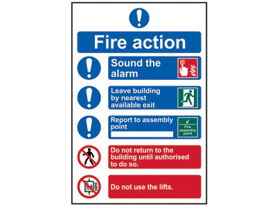 Scan 0178 Fire Action Procedure - PVC 200 x 300mm SCA0178