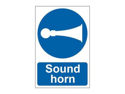 Scan 0250 Sound Horn - PVC Safety Sign 200 x 300mm SCA0250 | DIY at B&Q