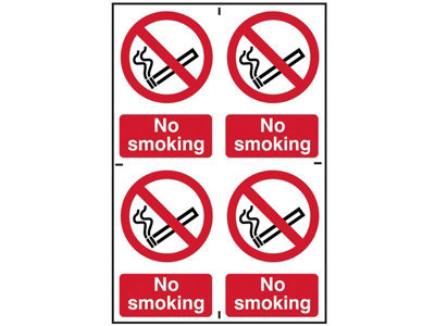 Scan 0552 No Smoking - PVC 200 x 300mm SCA0552 | DIY at B&Q