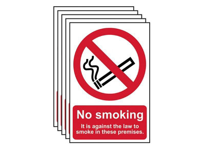 Scan 0567-5 No Smoking In These Premises PVC 200 x 300mm SCA05675 | DIY at B&Q
